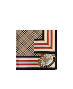 Burberry Check Pattern Square Scarf - Multicolor
