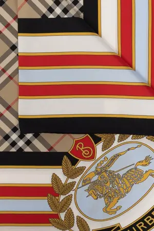 Burberry Check Pattern Square Scarf