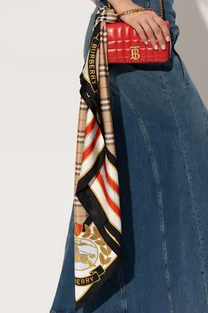 Burberry Check Pattern Square Scarf