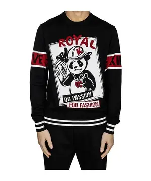 Dolce & Gabbana Round Neck Panda Print Sweater