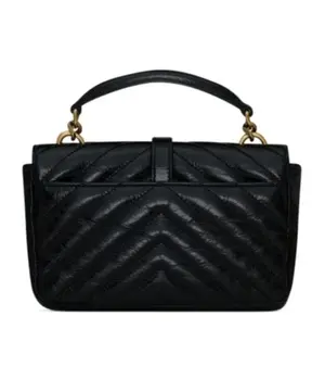 Saint Laurent College Mini Chain Bag - Black