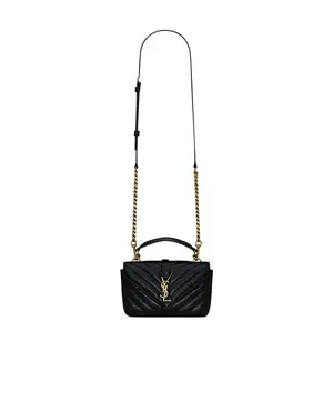 Saint Laurent College Mini Chain Bag - Black