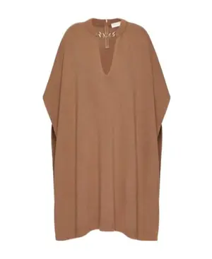 Valentino Garavani V-neck Chain Knitted Cape