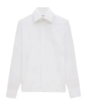 Saint Laurent Cassandre Buttoned Straight Hem Shirt