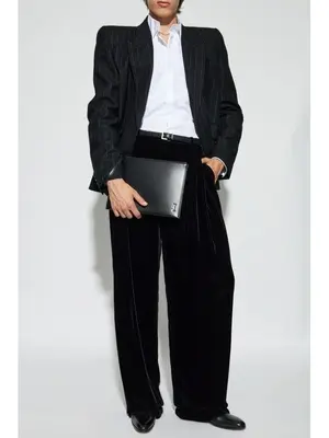 Saint Laurent Cassandre Buttoned Straight Hem Shirt