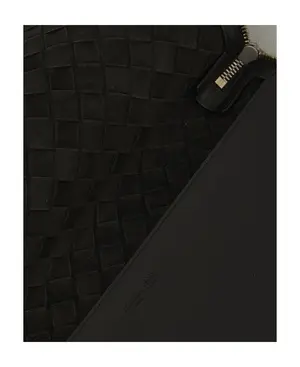 Bottega Veneta Intrecciato Leather Laptop Bag - Black
