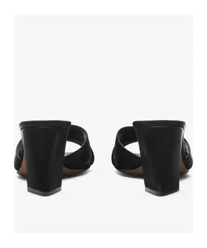 Paris Texas Dafne Crossover Strap Mules - Black