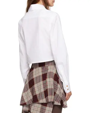 VIVIENNE WESTWOOD Cropped Shirt With Lapels - White