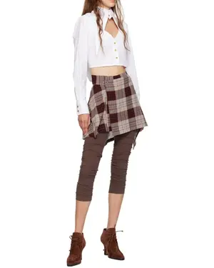 VIVIENNE WESTWOOD Cropped Shirt With Lapels - White