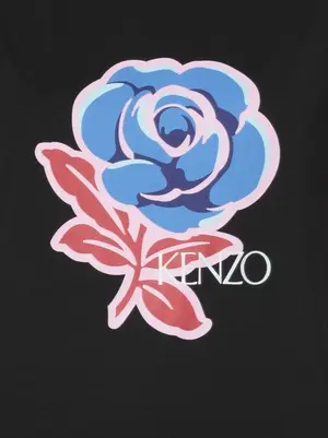Kenzo Rose Logo Printed T-shirt