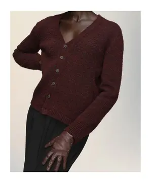 MAISON MARGIELA V-neck Button-up Cardigan - Red