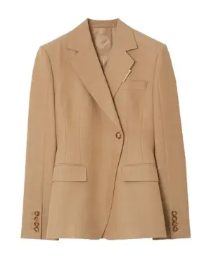 Burberry Single-breasted Tailored Jacket - Brown