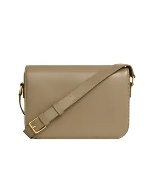 Celine Classique Triomphe Bag In Shiny Calfskin - Brown