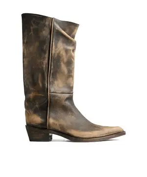 Khaite Pointed-toe Distressed Boots - Brown