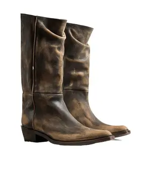 Khaite Pointed-toe Distressed Boots - Brown