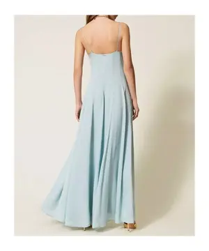 TWINSET Bias-cut Maxi Dress With Thin Straps