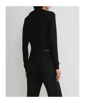 TOTEME Long Sleeve Asymmetrical Drape Neck Top
