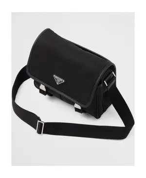 Prada Logo Plaque Fold-over Shoulder Bag