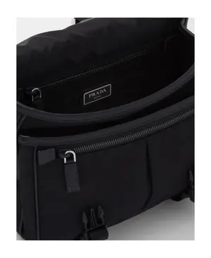 Prada Logo Plaque Fold-over Shoulder Bag