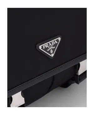Prada Logo Plaque Fold-over Shoulder Bag