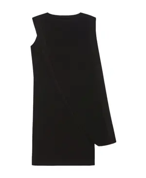 Givenchy Crepe Sleeveless Dress With Draped Shawl Effect