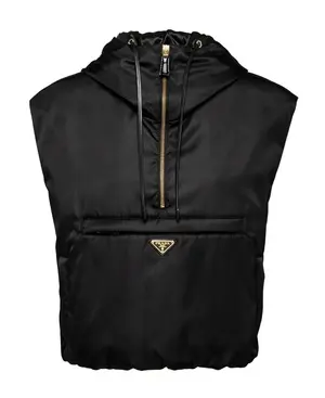 Prada Half-zip Drawstring Gilet - Black