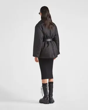 Prada Belted Logo-detailed Puffer Jacket