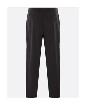 Prada Logo-patch Wide-leg Tailored Trousers - Black