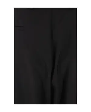 Prada Logo-patch Wide-leg Tailored Trousers - Black