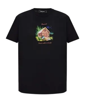 Dsquared2 Graphic Printed Crewneck T-shirt