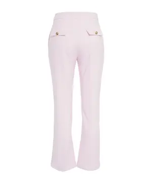Elisabetta Franchi Logo Plaque Crêpe Cropped Trousers