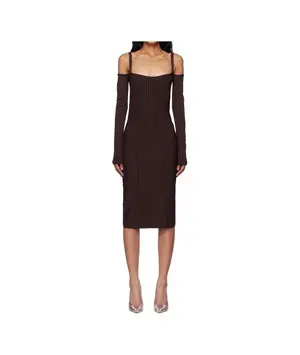Mugler Square Neck Cocktail Dresses