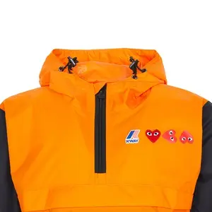 Play Comme Des Garcon X K-way Anorak Jacket - Orange/black