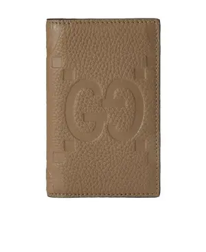 Gucci Jumbo Gg Card Holder - Brown