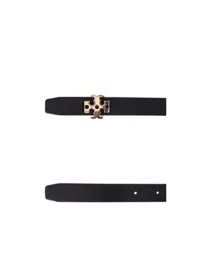Tory Burch Logo Buckle Leather Belt