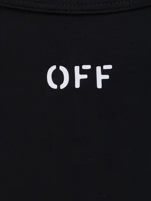 Off-White Long Sleeve Cut-out Logo Top
