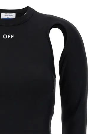 Off-White Logo Detailed Cut-out Top - No