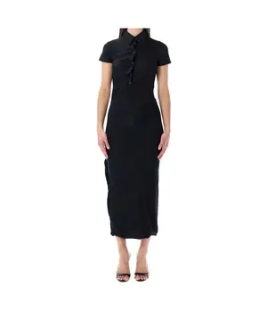 Ottolinger Short Sleeve Knotted Polo Shirt Dress