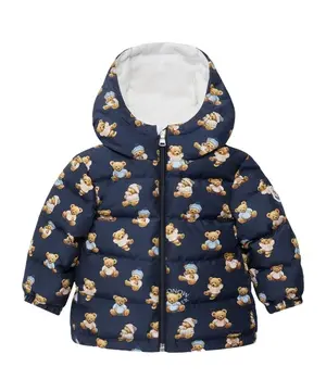 Moncler Semenat Hooded Down Jacket With Graphic Print