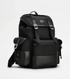 TOD'S Logo Patch Buckle-strap Backpack