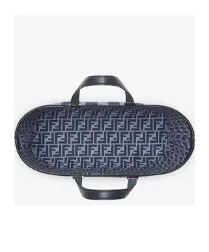 Fendi Pequin Jacquard Tote Bag - Blue
