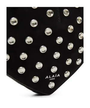 Alaïa Le Coeur Studded Heart Crossbody Bag