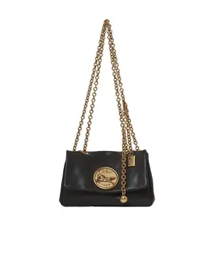 Chloé Small Shoulder Bag With Horse Emblem - Black