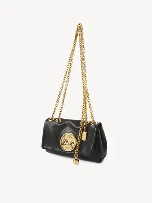 Chloé Small Shoulder Bag With Horse Emblem - Black
