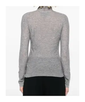 Fabiana Filippi Sequin Embellished High Neck Jumper