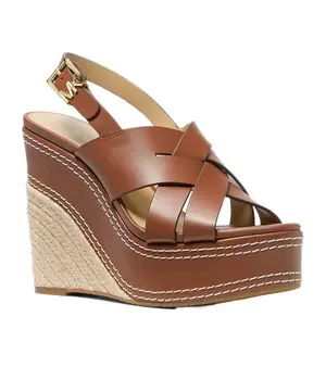 Michael Kors Nora Wedge Sandals With Buckle Closure