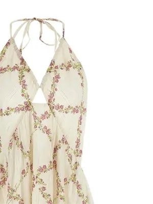 TWINSET Floral Halterneck Maxi Dress
