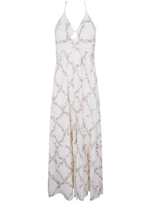 TWINSET Floral Halterneck Maxi Dress