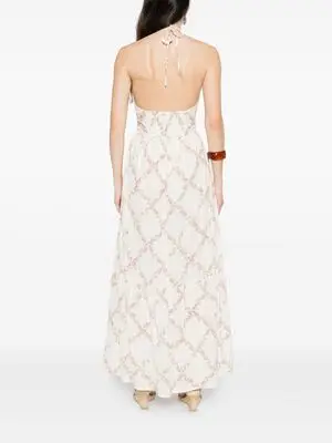 TWINSET Floral Halterneck Maxi Dress