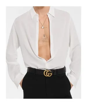 Gucci Collared Long-sleeve Shirt